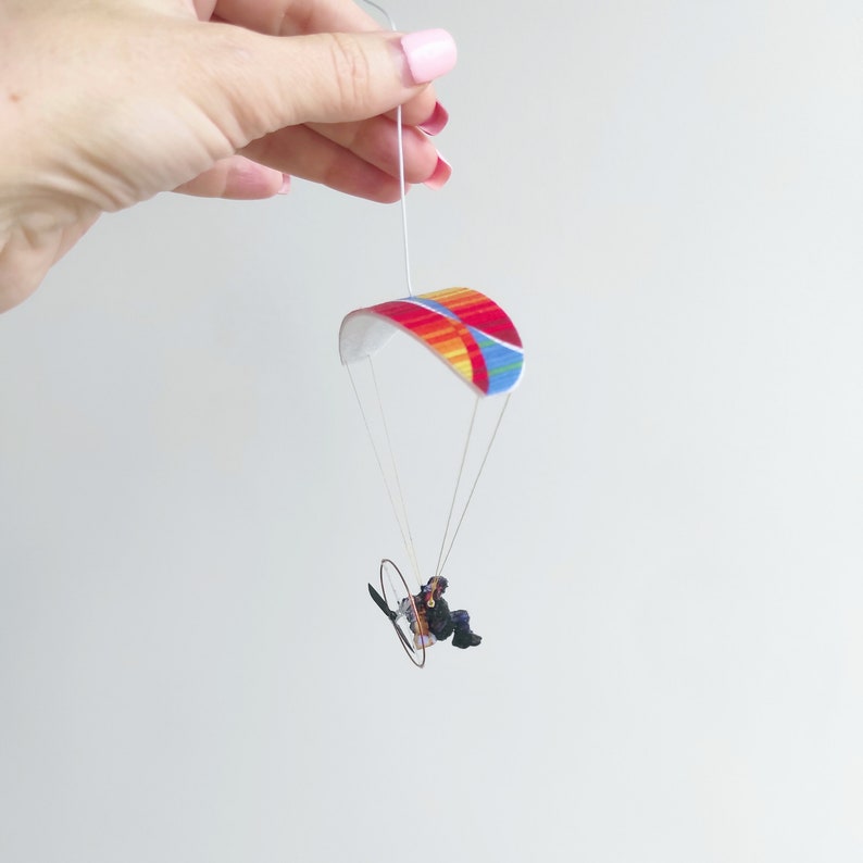 Paraglider With Motor for Decor Felt Miniature PPG Will Be - Etsy