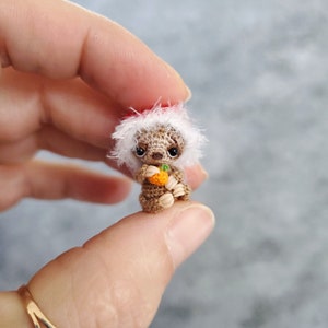 Custom Micro Sloth in a Red Gnome Cap. Dollhouse Miniature Tiny Sloth ...