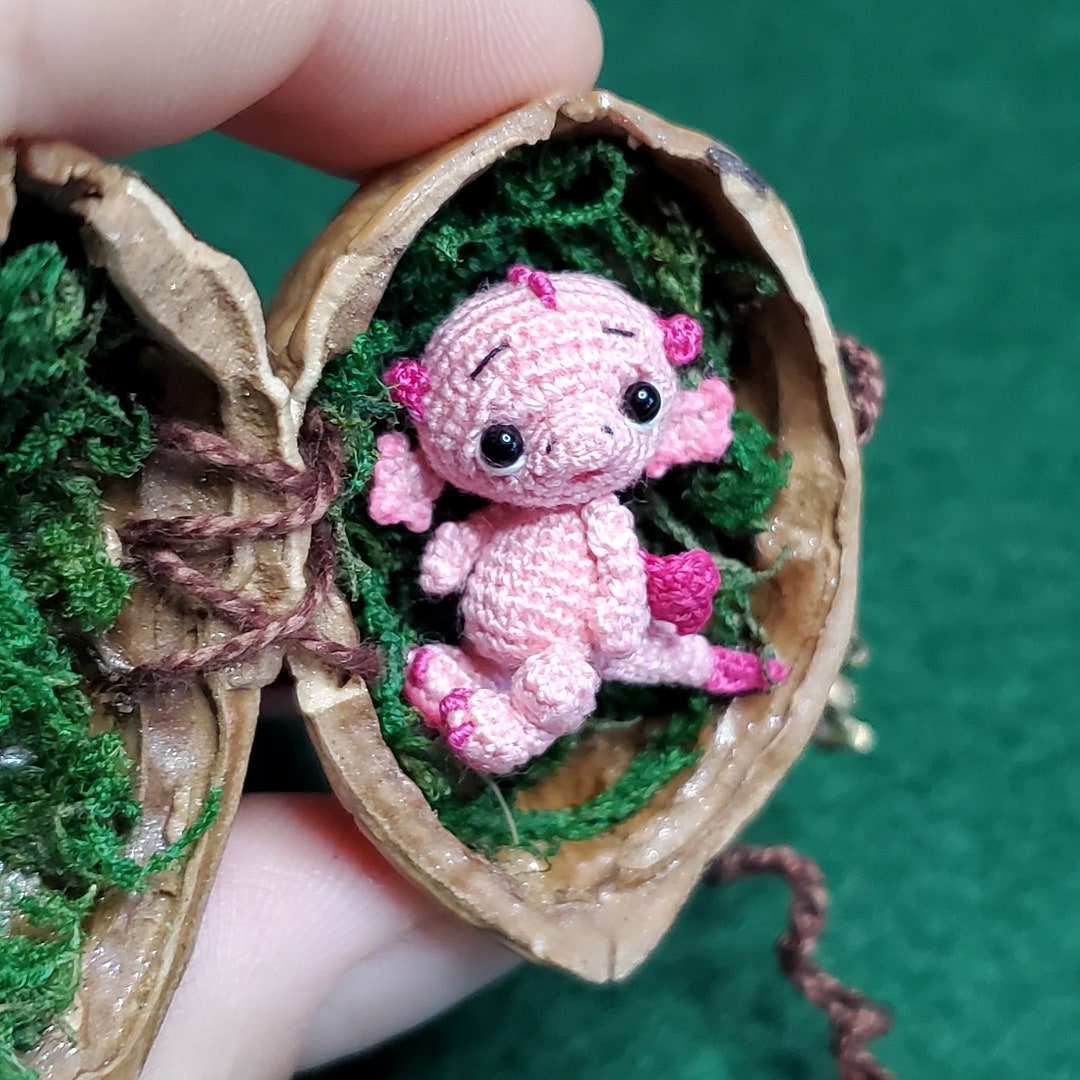 Custom Micro Baby Dragon in Walnut. Dollhouse Miniature Tiny - Etsy