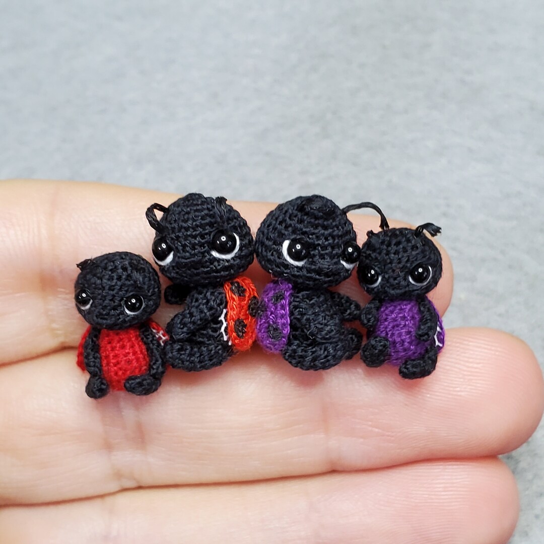 Custom Set of 2 or 4 Ladybugs Dollhouse Miniature Family of Tiny ...