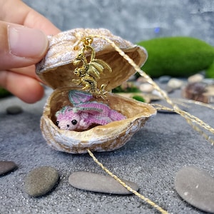 Custom Micro Baby Dragon in Walnut. Dollhouse Miniature Tiny Dragon ...