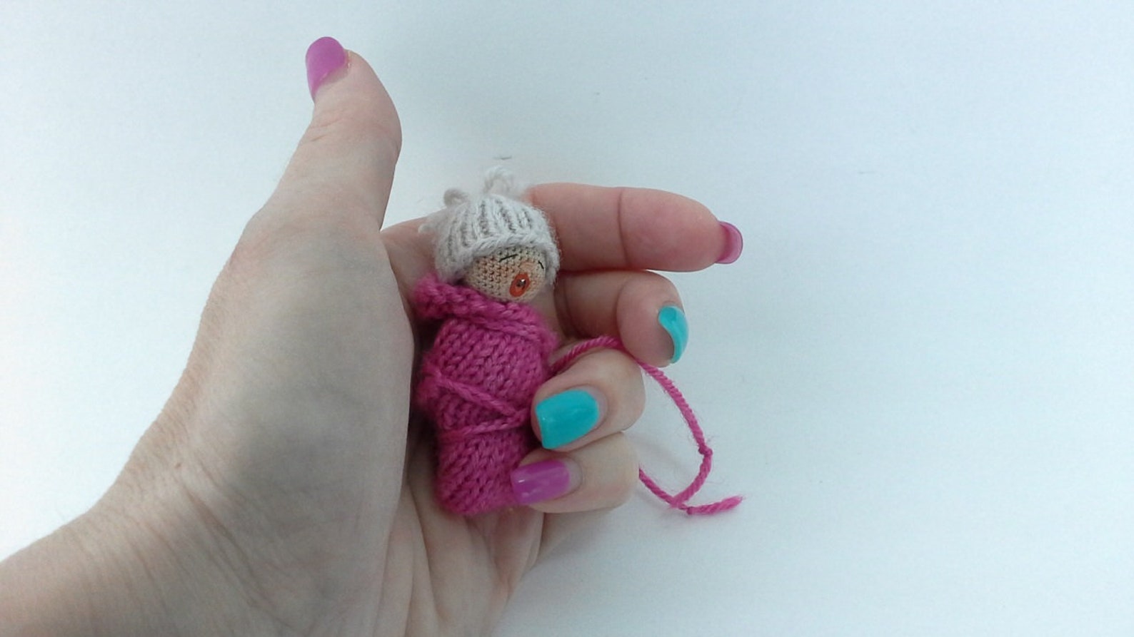 Crochet Newborn Baby Doll, Crying/yawning, Miniature Collectible - Etsy