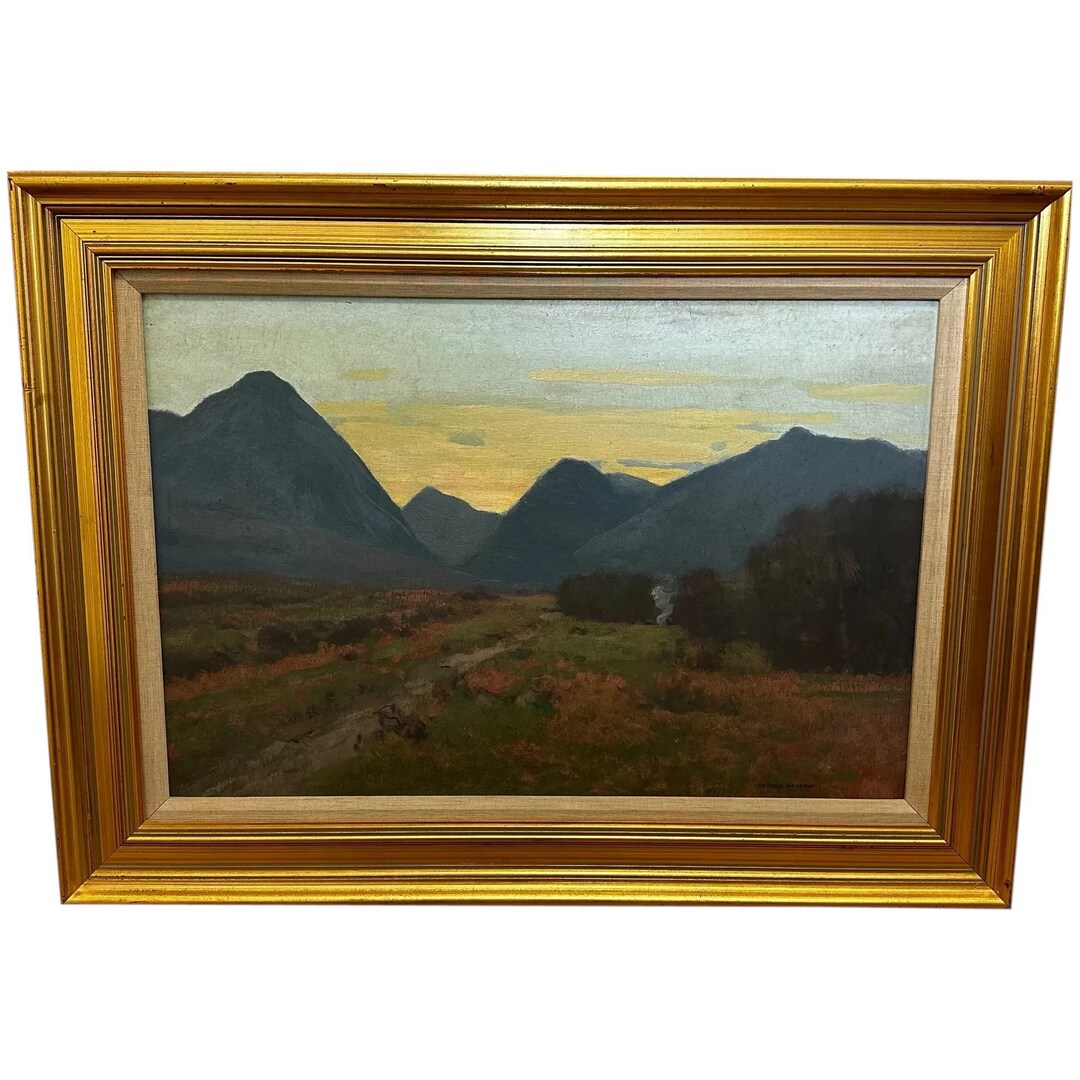 Impressionist Oil Painting Scottish Moor Evening Glen Sannox by George ...