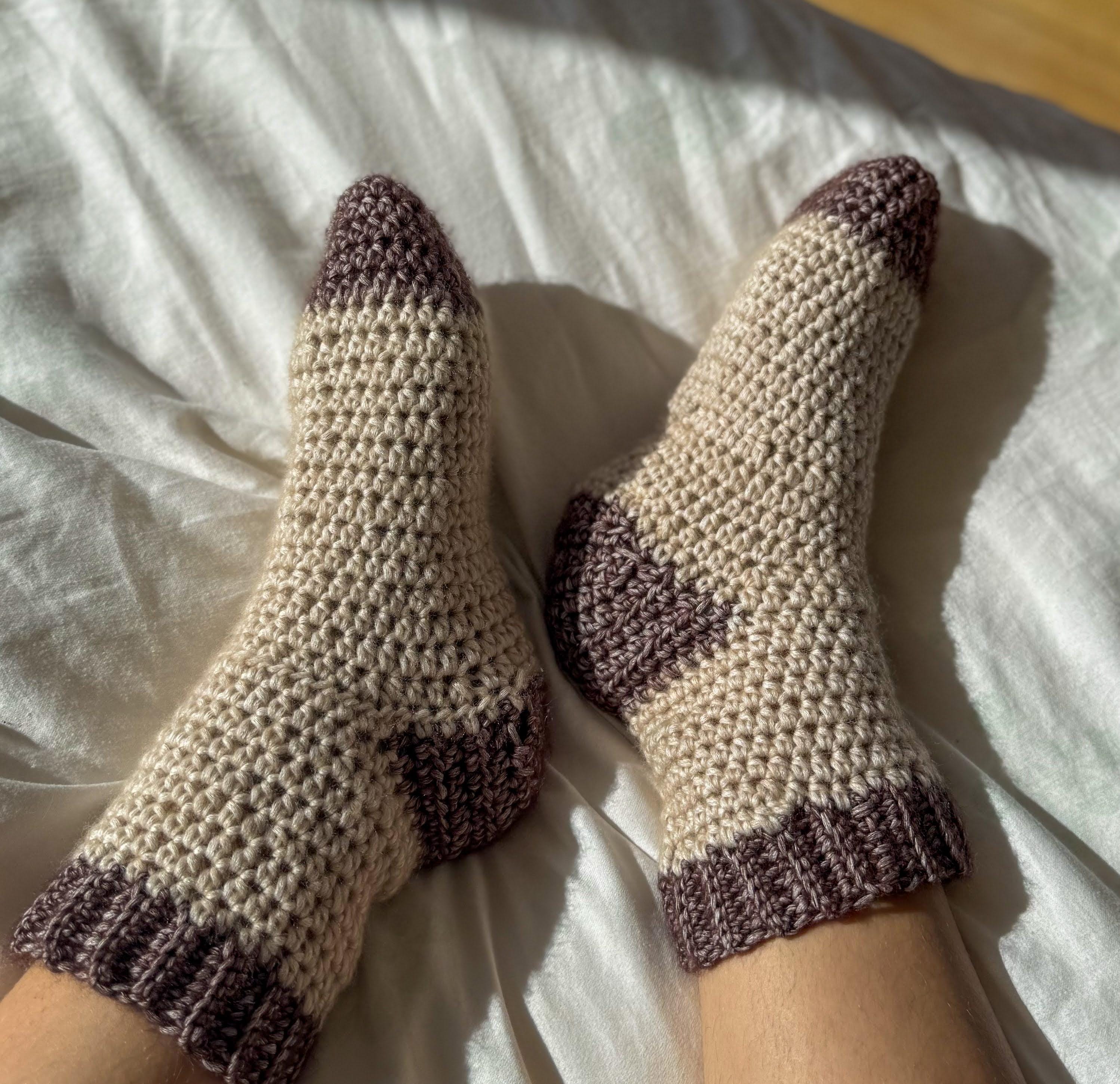 Easy Crochet Socks Pattern: Beginner-friendly, Made-to-measure (PDF ...