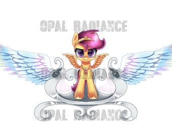 My Little Pony digital Download Princess Celestia With Toddler Rarity ...