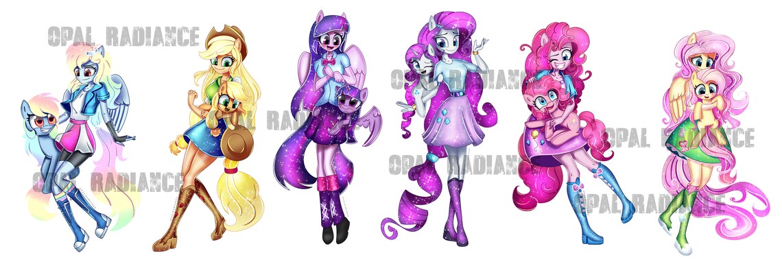 My Little Pony - {digital Download} Main Six Pony up {empty Background ...
