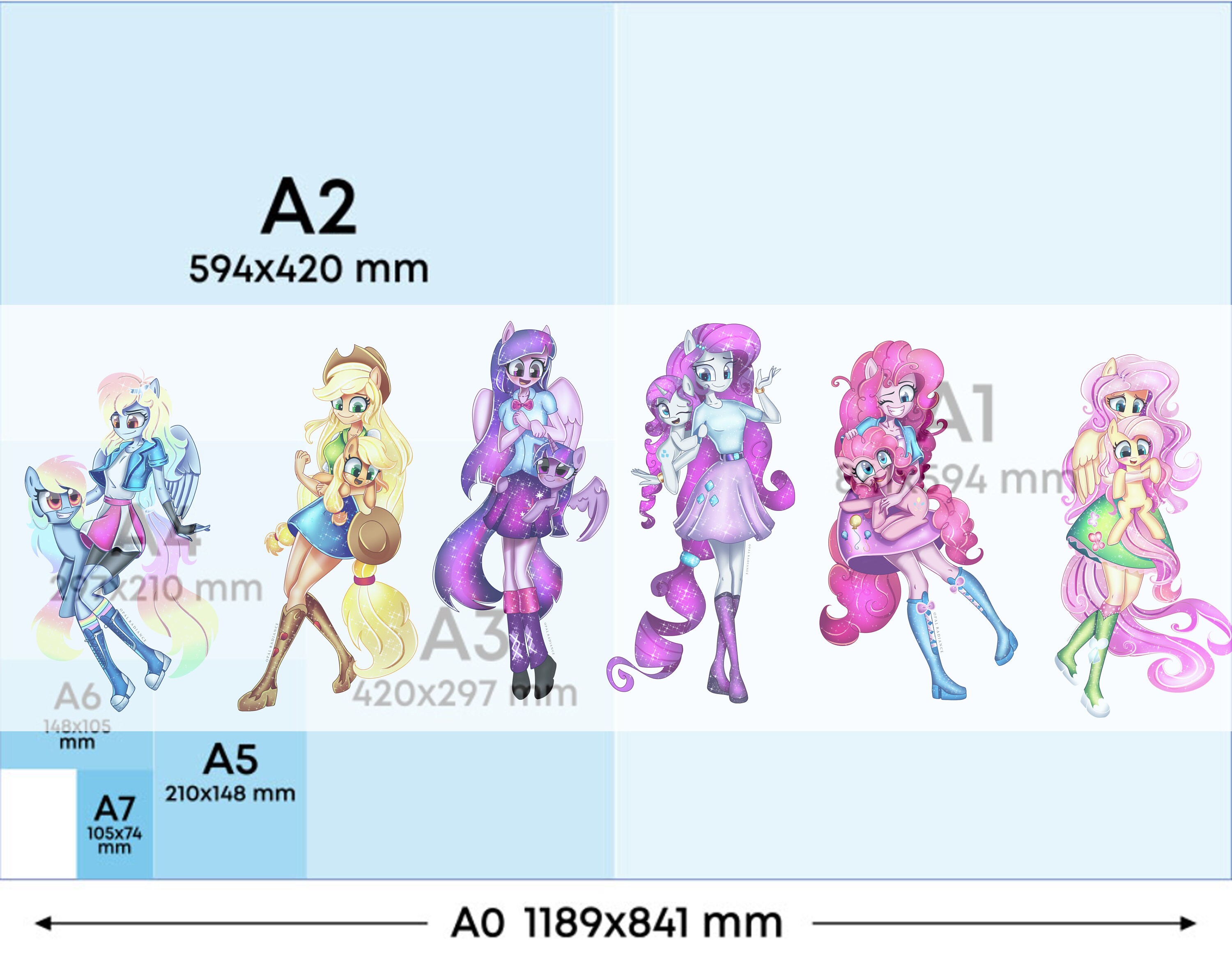 My Little Pony digital Download Main Six Pony up empty Background - Etsy