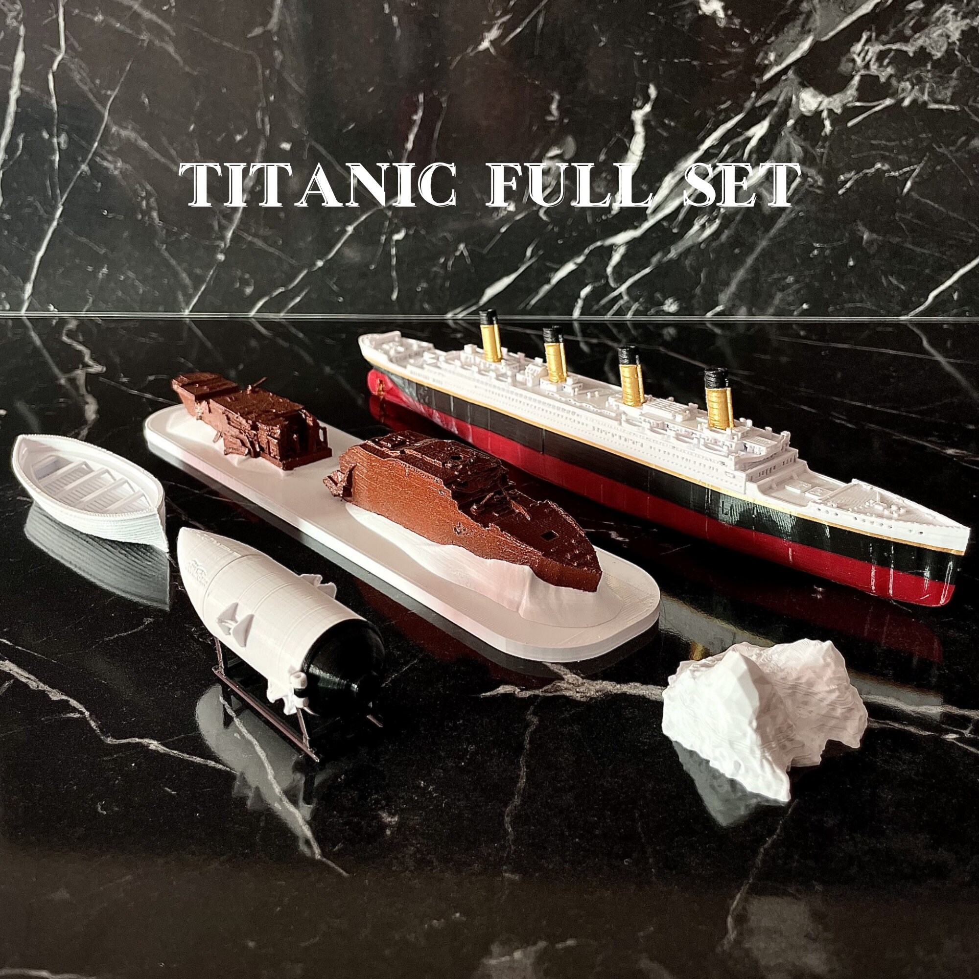 Titanic Lego Titanic Resin Display Model - Detailed 210mm Long Replica ...