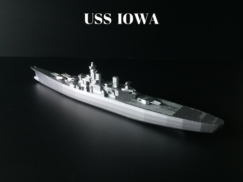Uss Iowa Model Ship 3d Printed Model 1 Foot Length - Etsy