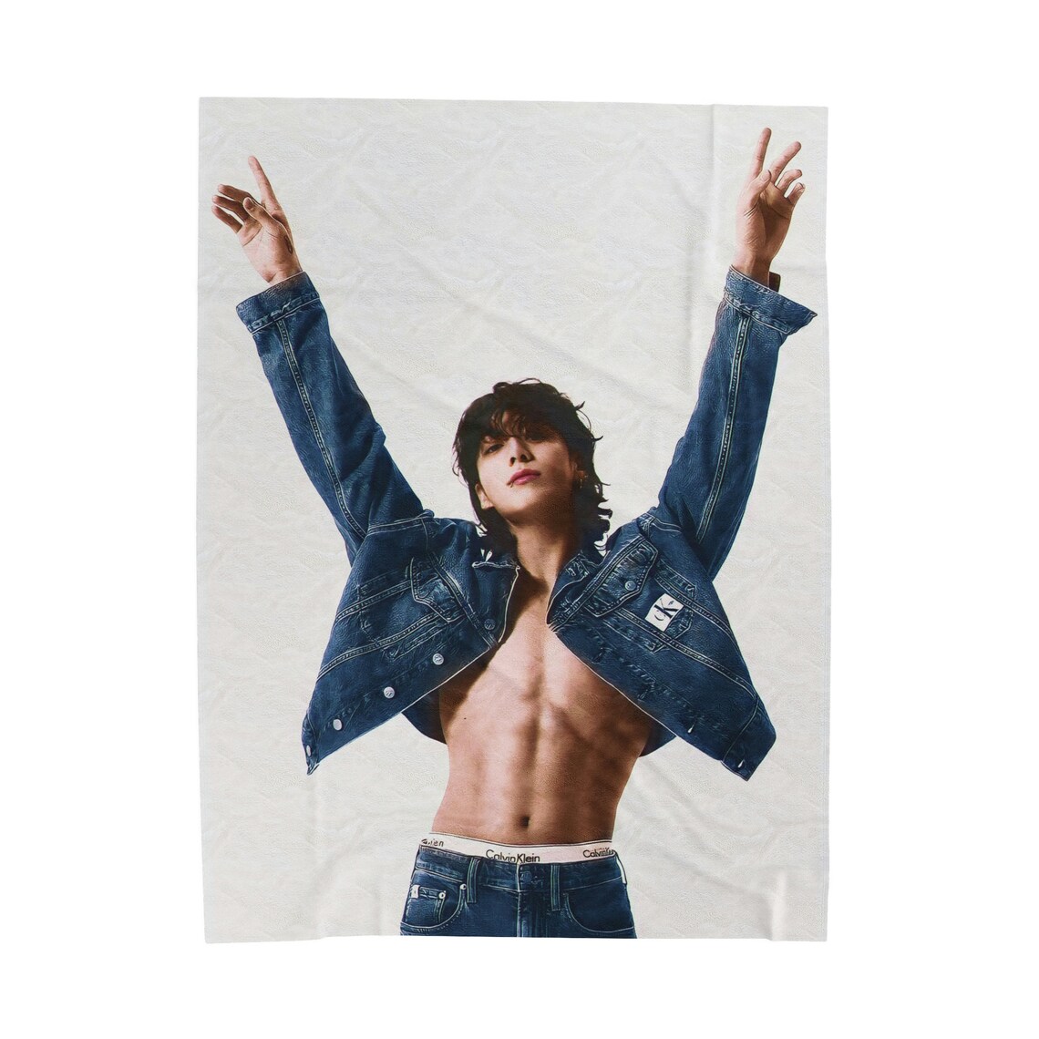 Bts Jeon Jungkook JK Calvin Klein Kpop Merch Cozy Velveteen - Etsy