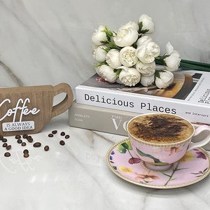 Wooden Small Coffee Sign for Counter Top Decoration, Cute Coffee Sign ...