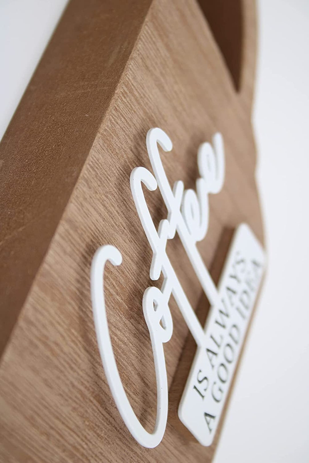 Wooden Small Coffee Sign for Counter Top Decoration, Cute Coffee Sign ...