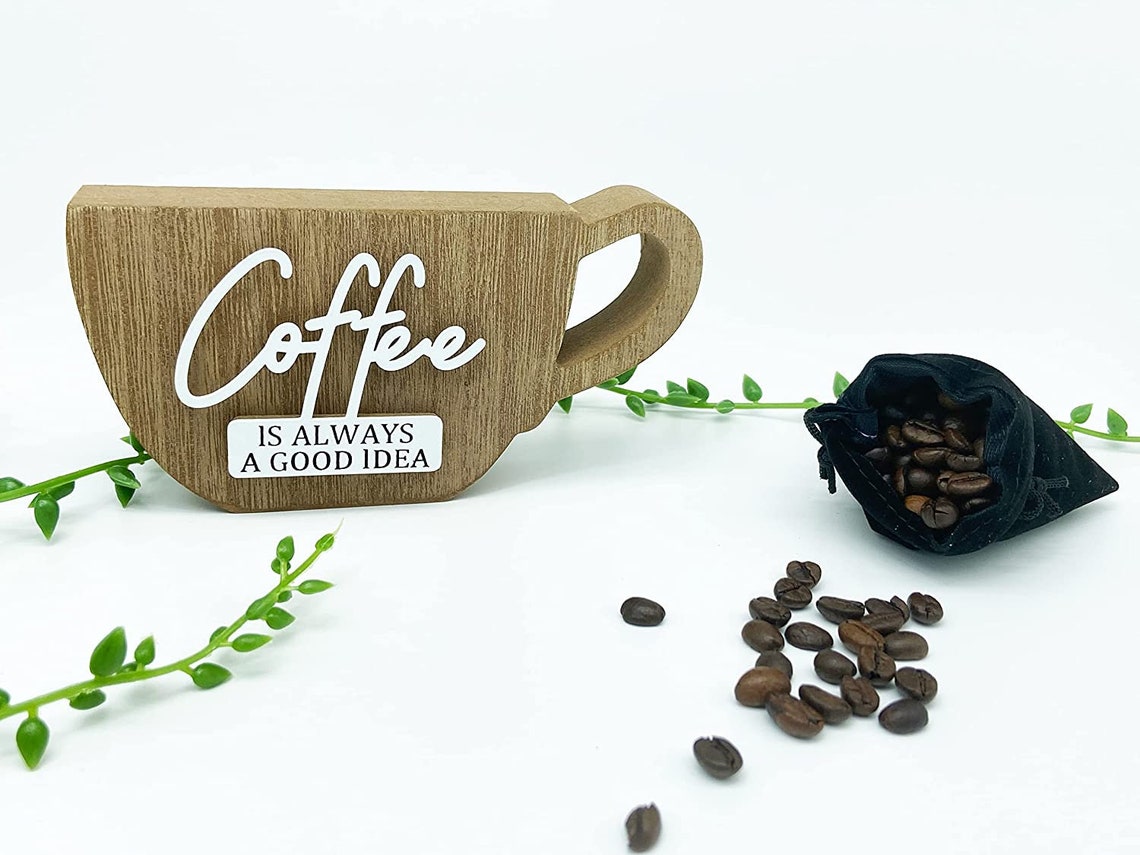 Wooden Small Coffee Sign for Counter Top Decoration Cute - Etsy