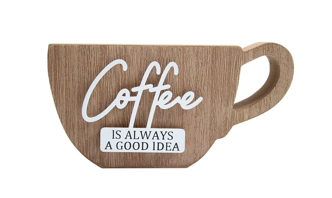 Wooden Small Coffee Sign for Counter Top Decoration, Cute Coffee Sign ...