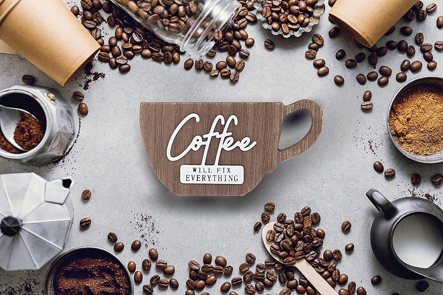 Wooden Small Coffee Sign for Counter Top Decoration Cute - Etsy