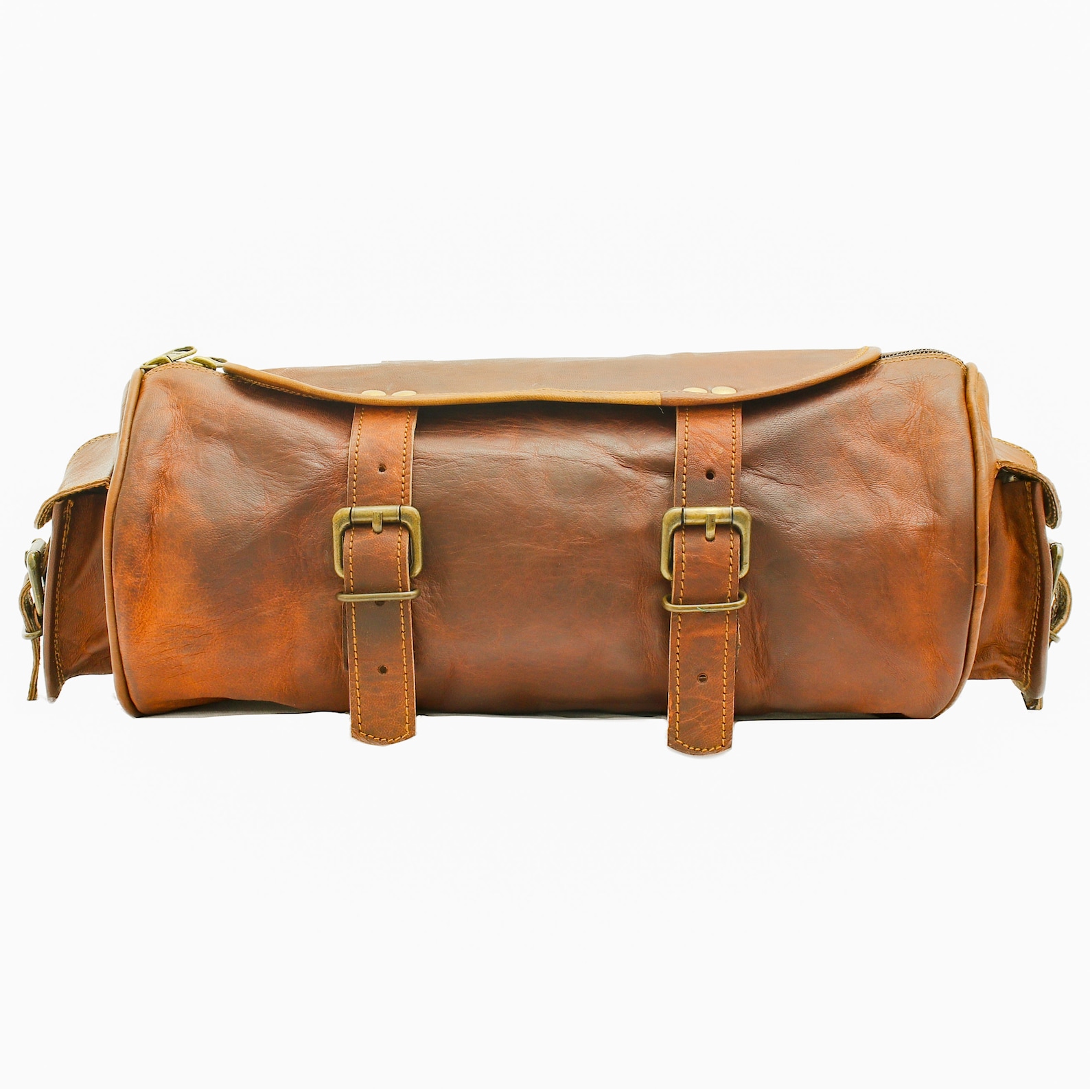 Motorcycle Saddle Bags, Vintage Leather Pannier Bag, Tool Organizer in ...