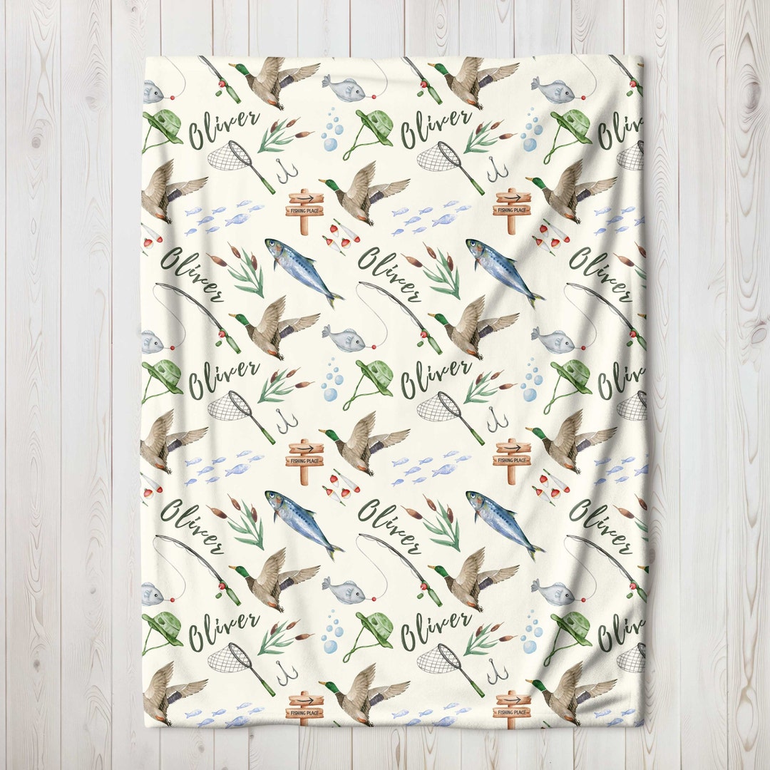 Personalized Fishing Swaddle, Custom Fishing Blanket Baby, Fisherman ...