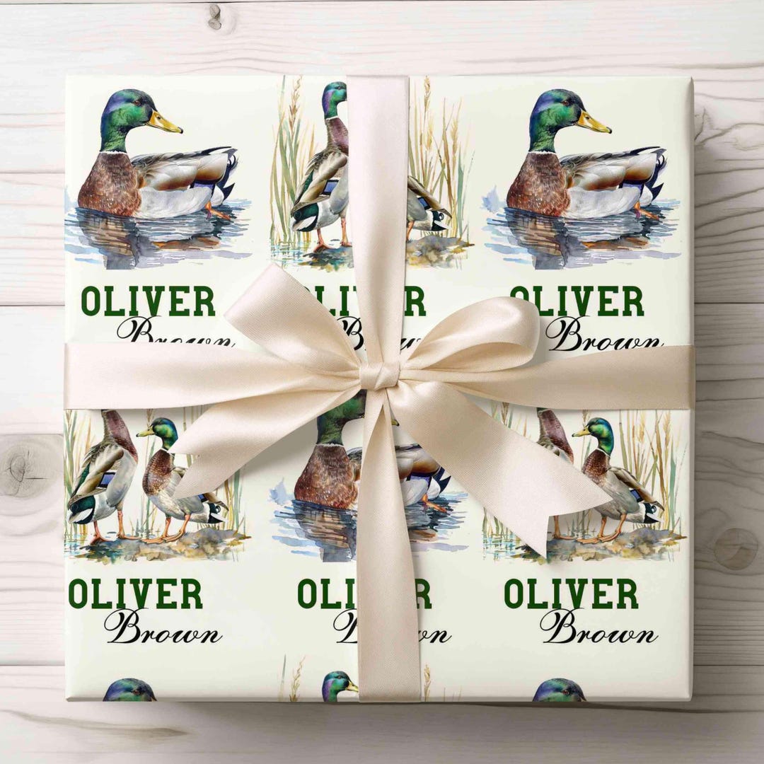 Personalized Mallard Duck Wrapping Paper: Duck Lover Gift Wrap - Etsy