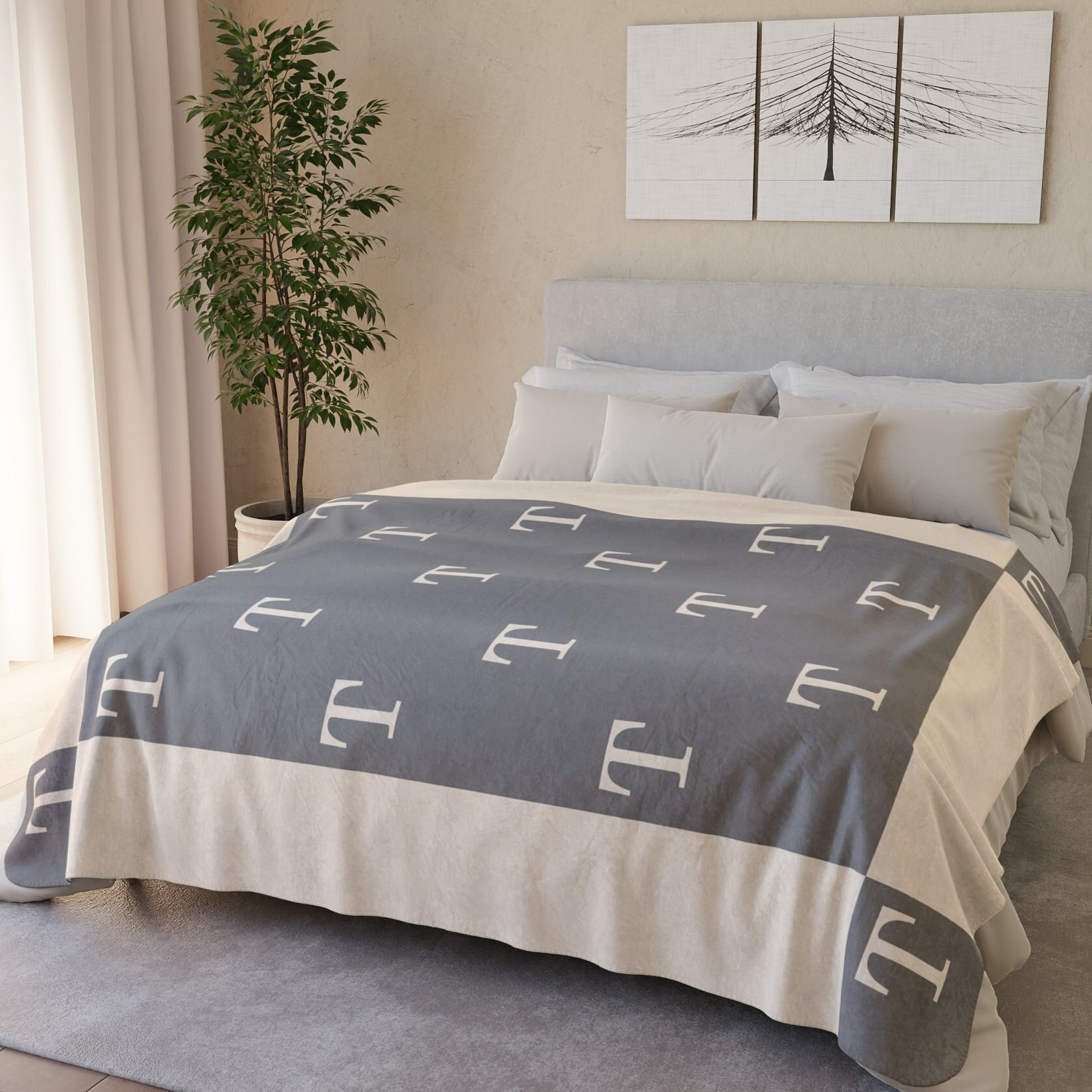 Initial Name Color Throw, Housewarming Gift, Monogram Blanket, First ...