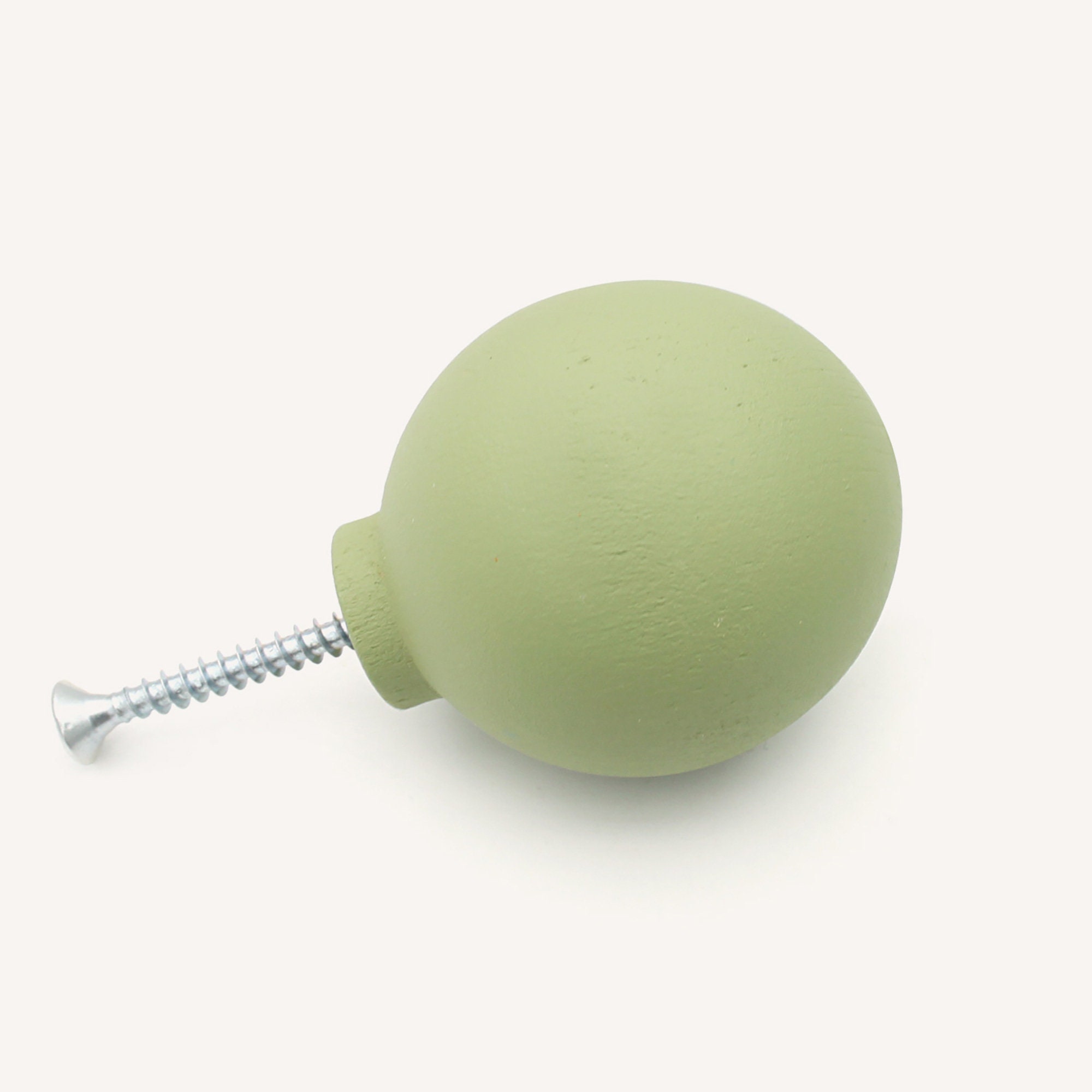 Colorful Round Wood Cabinet Knobs, Colorful Ball Kids Room Knobs, Green ...