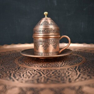 Copper Turkish Coffee Cups, Copper Turkish Coffee Set, Premium ...