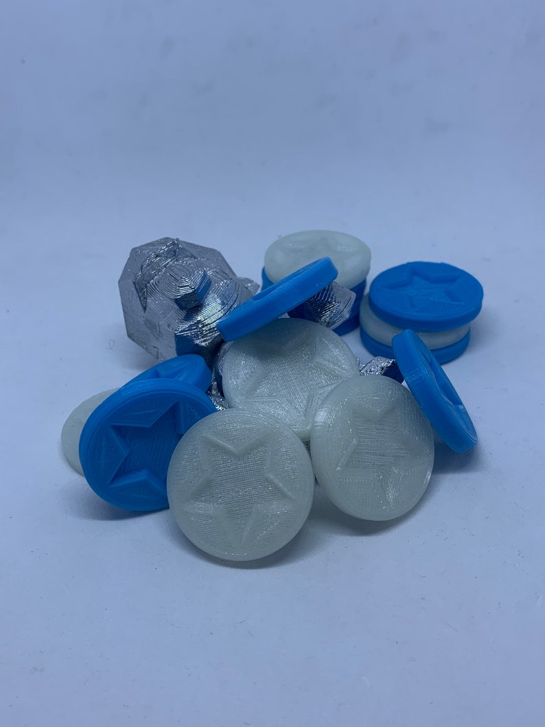 Super Mario 64 3D Printed Blue Coins | Pack of 12 Coins | Grab Them ...