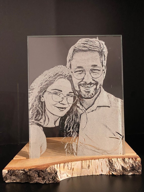 Glass Laser Engraved Photo - Etsy