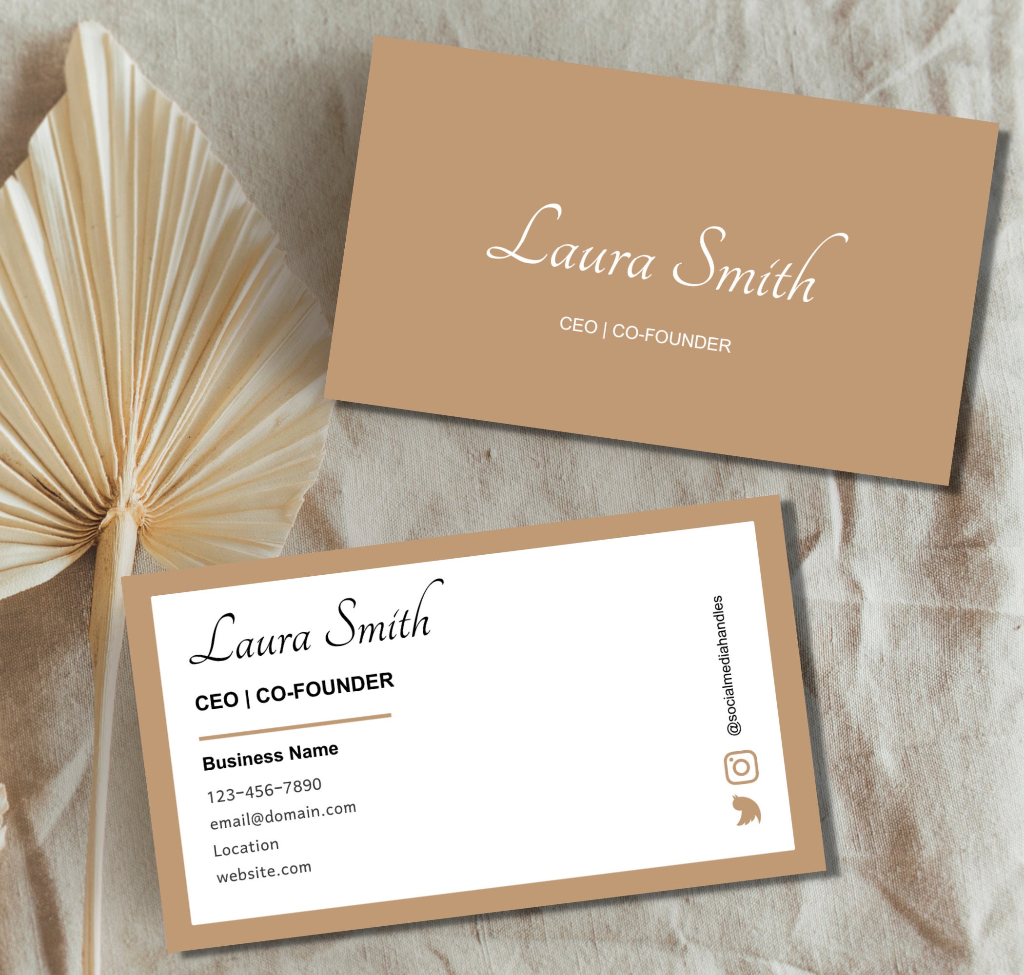 Founder Business Card Template, CEO Business Card Printable Business ...