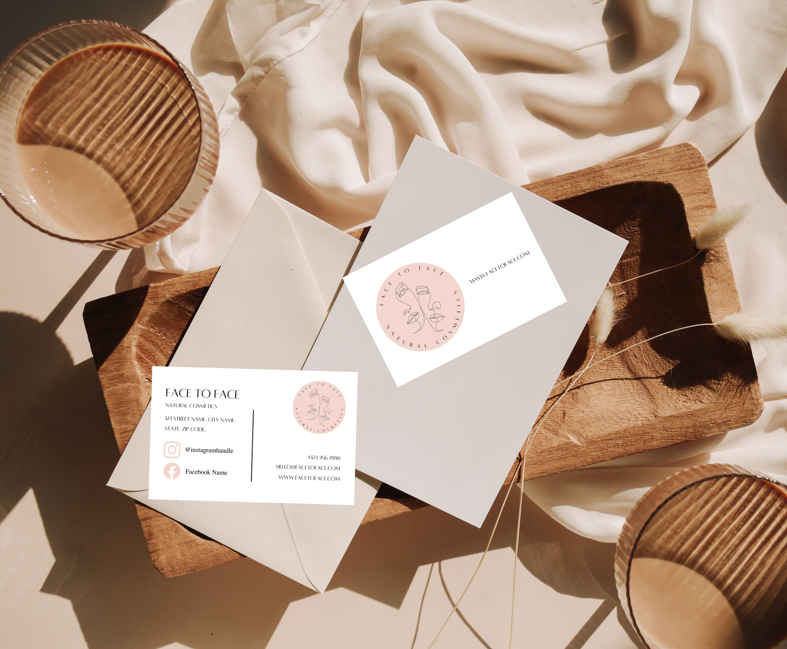 Editable Business Cards Minimalist Business Cards Boss Woman Cards ...