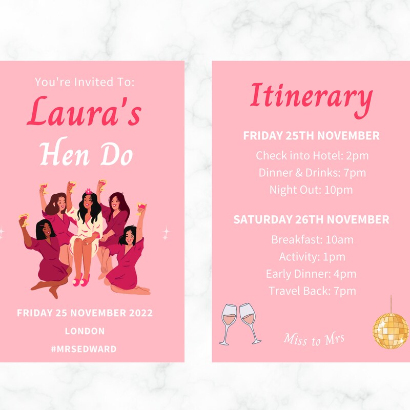 Hen Party Invite - Etsy