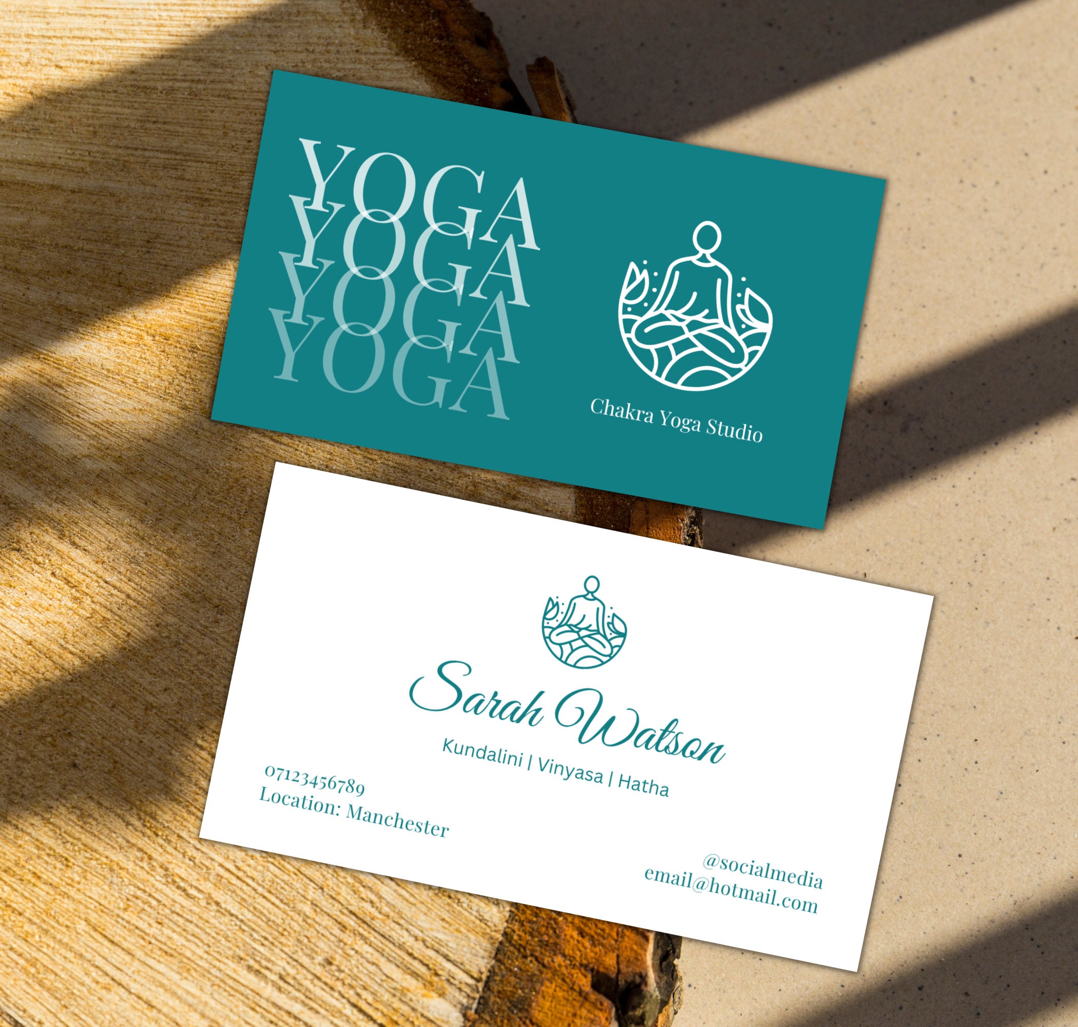 Yoga Business Card, Yoga Business Marketing, Yoga Business Stationery ...