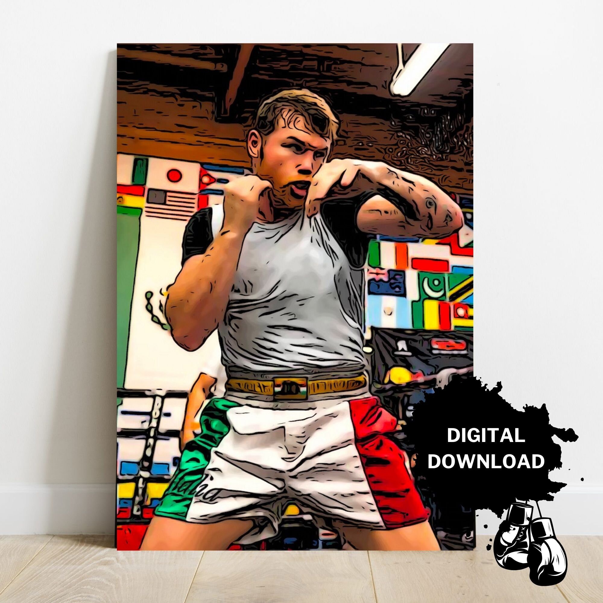 Canelo Alvarez Poster, Printable Wall Poster, Greatest Mexican Boxer ...