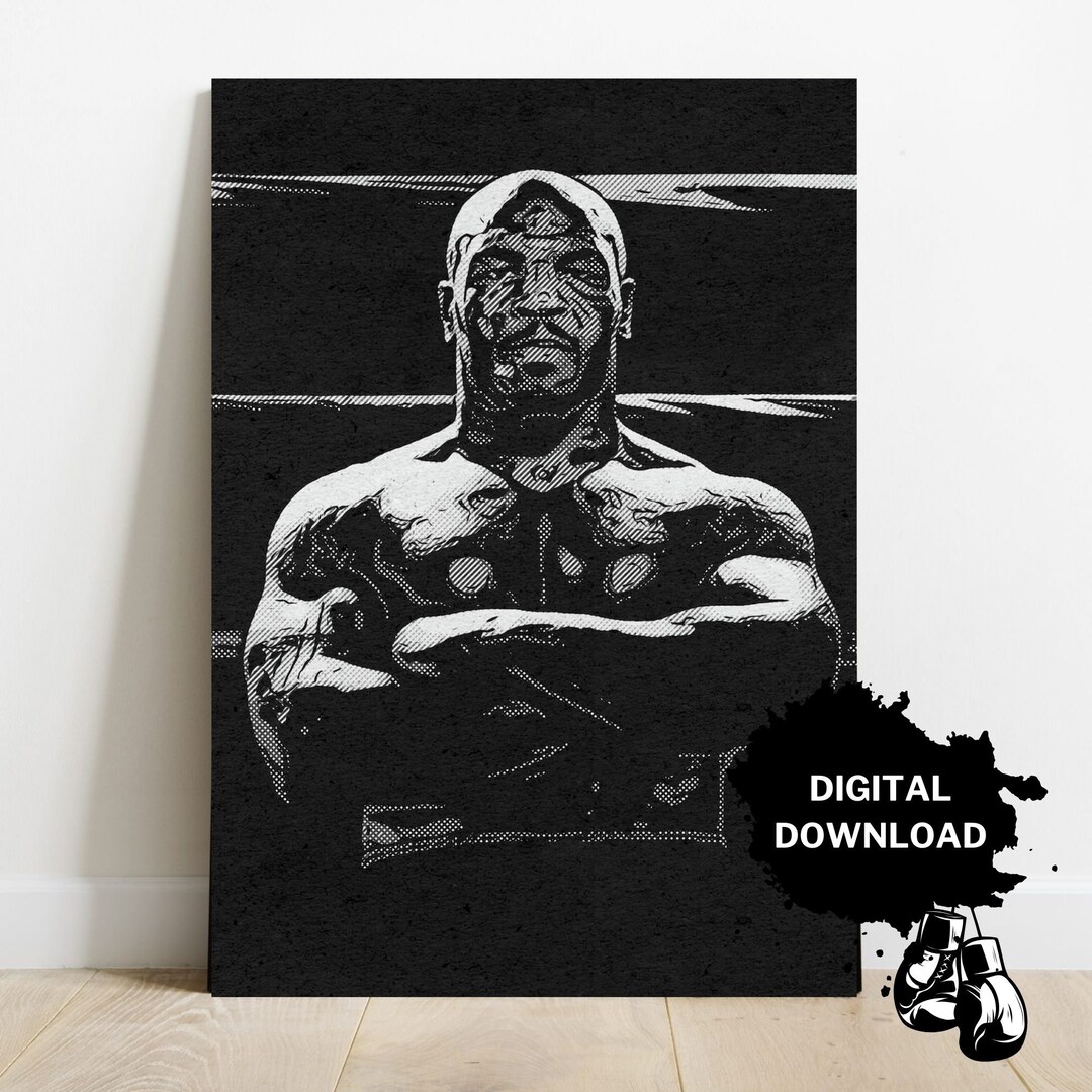 Mike Tyson Boxing Poster, Heavyweight Legend, Best Boxer, Printable ...