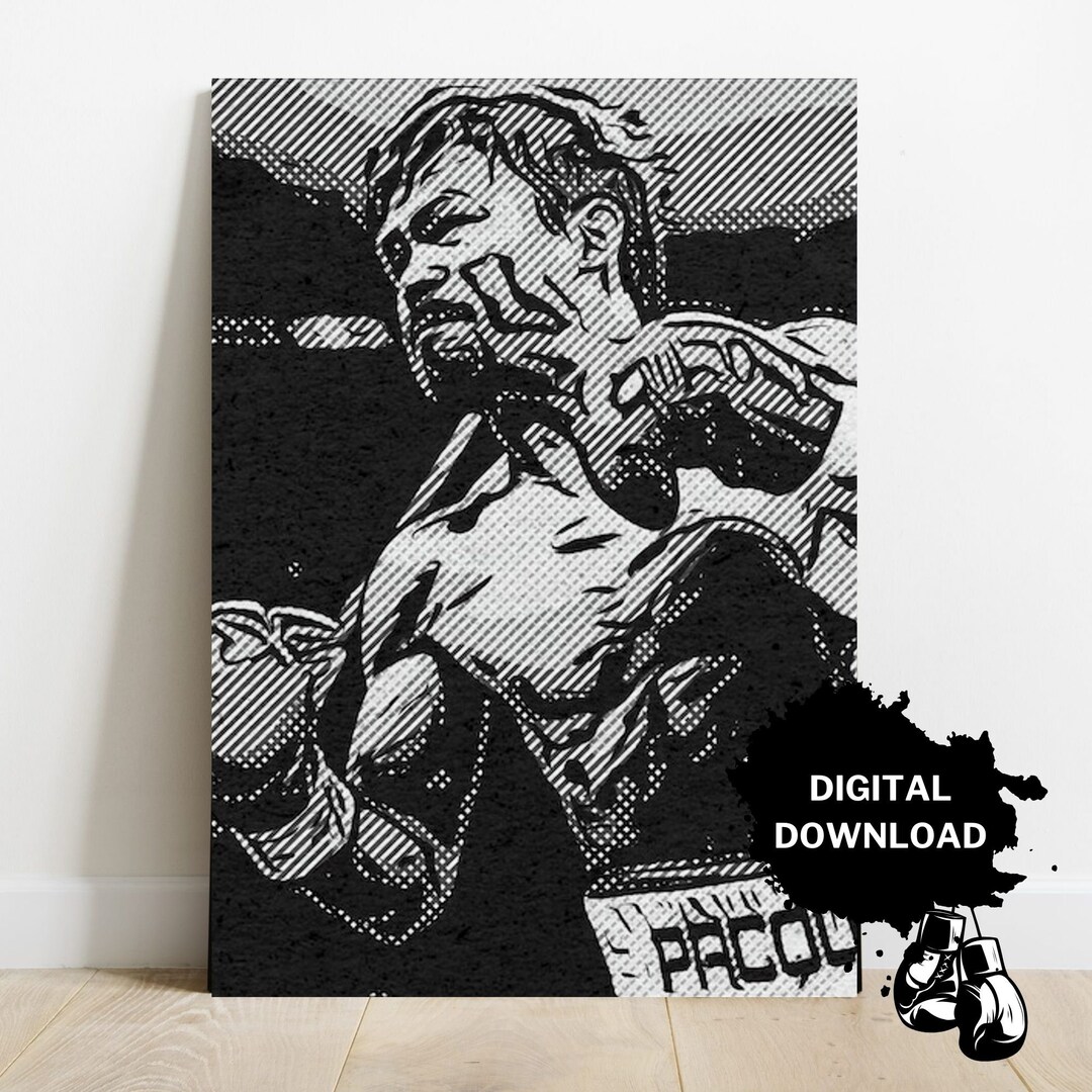 Manny Pacquiao Boxing Poster, Boxing Goat, Printable Wall Art, Boxing ...