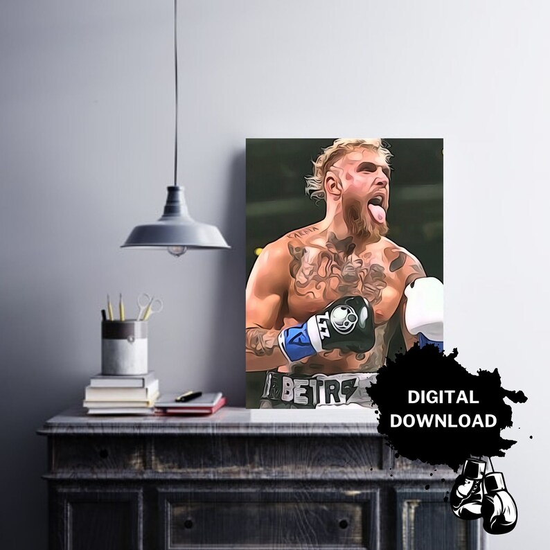 Jake Paul Wall Art, Printable, Boxing Poster, Influencer, Influencer ...