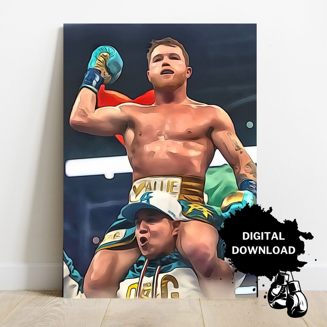 Canelo Alvarez Art, Printable Wall Poster, Boxing Legend, Boxer, Pound ...