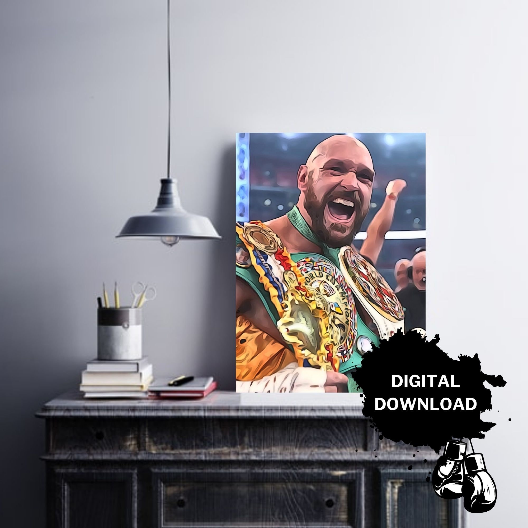 Tyson Fury Poster, Heavyweight Legend, All Time Great , Printable Wall ...