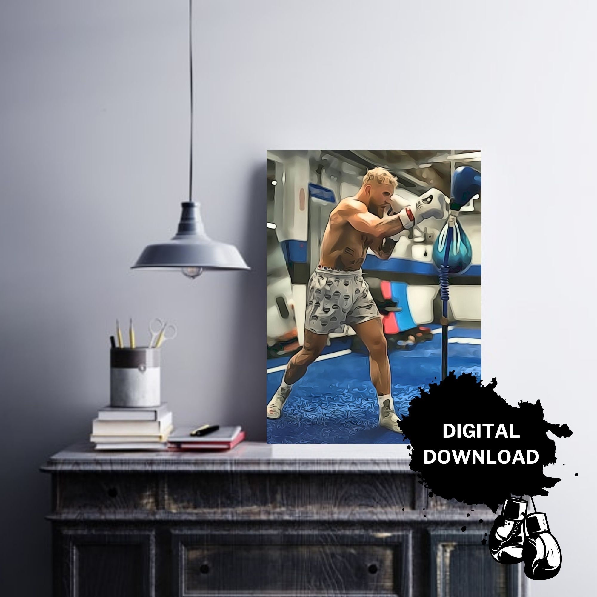 Jake Paul Boxing Poster, Printable Wall Poster, Boxing Maverick ...