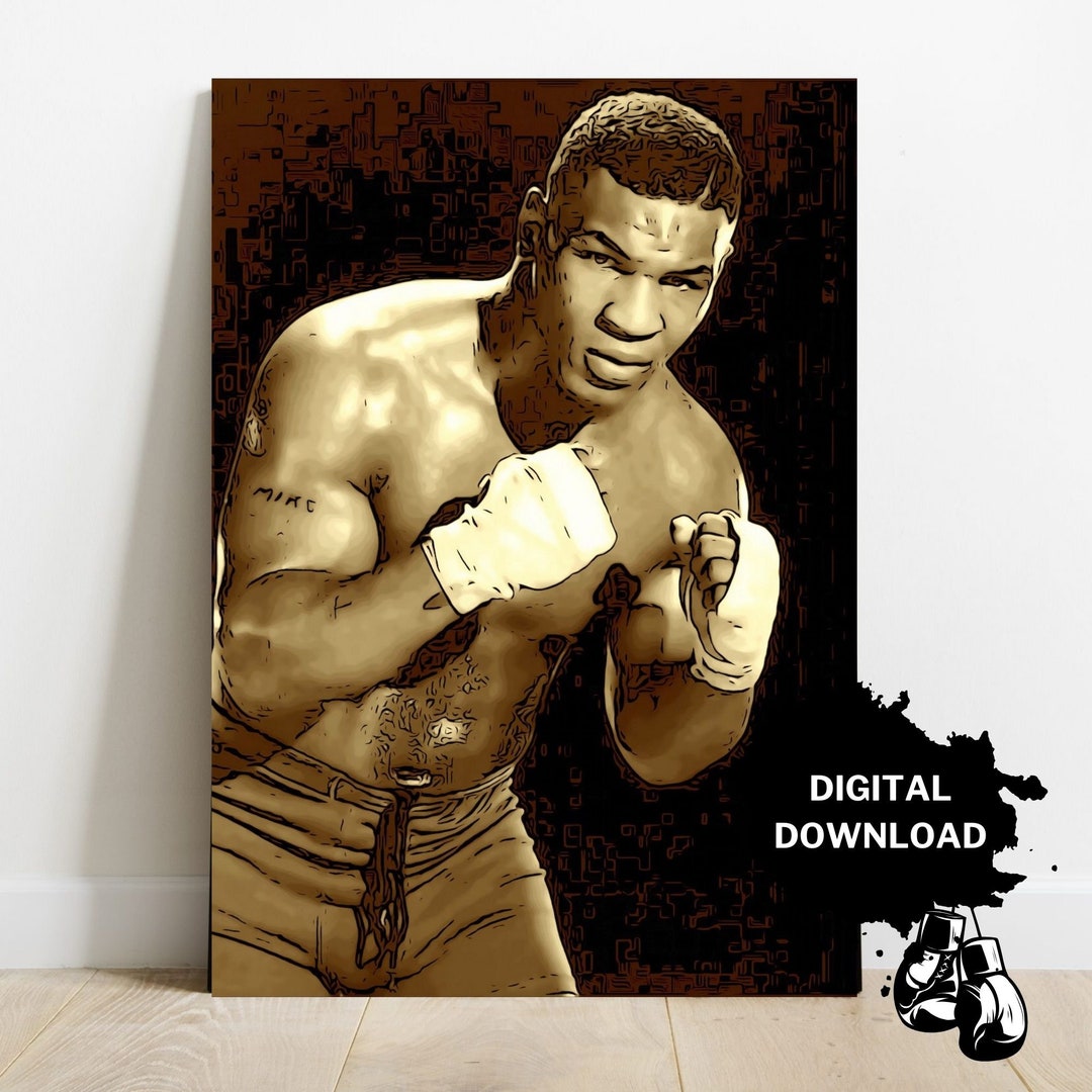Mike Tyson Boxing Poster, Boxing Legend, All Time Great , Printable ...