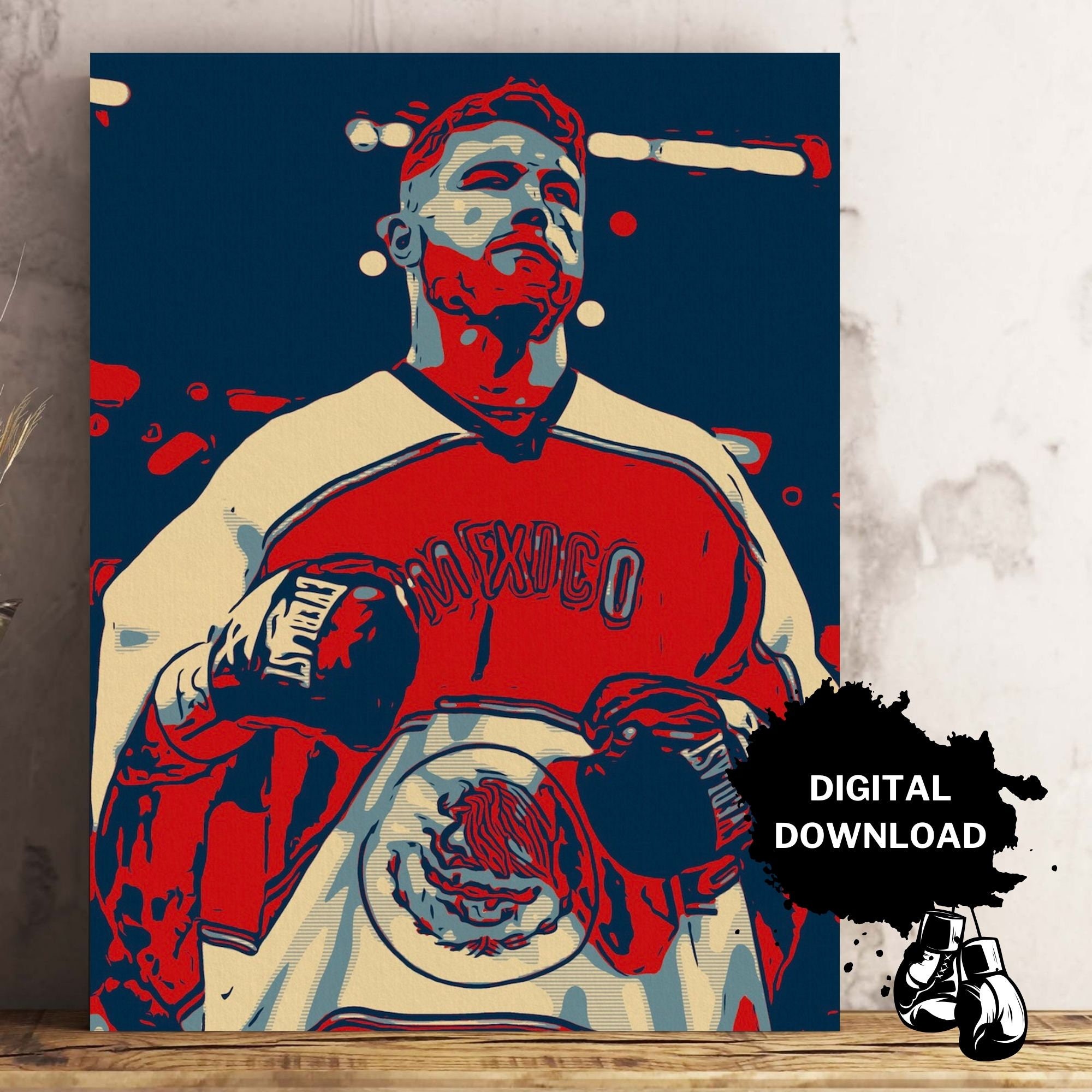 Canelo Alvarez Wall Art, Printable, Mexican Undisputed Champion, Pound ...