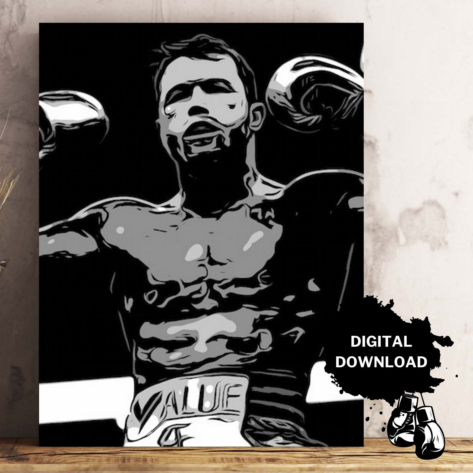 Canelo Alvarez Boxing Poster, Printable Wall Poster, Undisputed ...