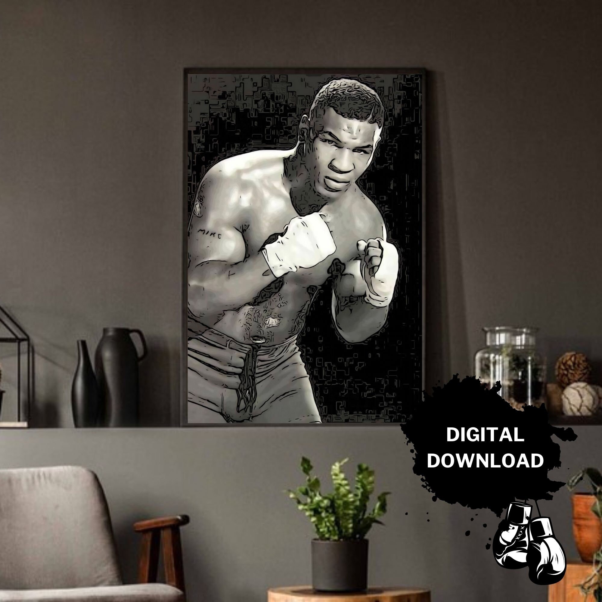 Mike Tyson Boxing Poster, Boxing Legend, Best Boxer, Printable Wall Art ...