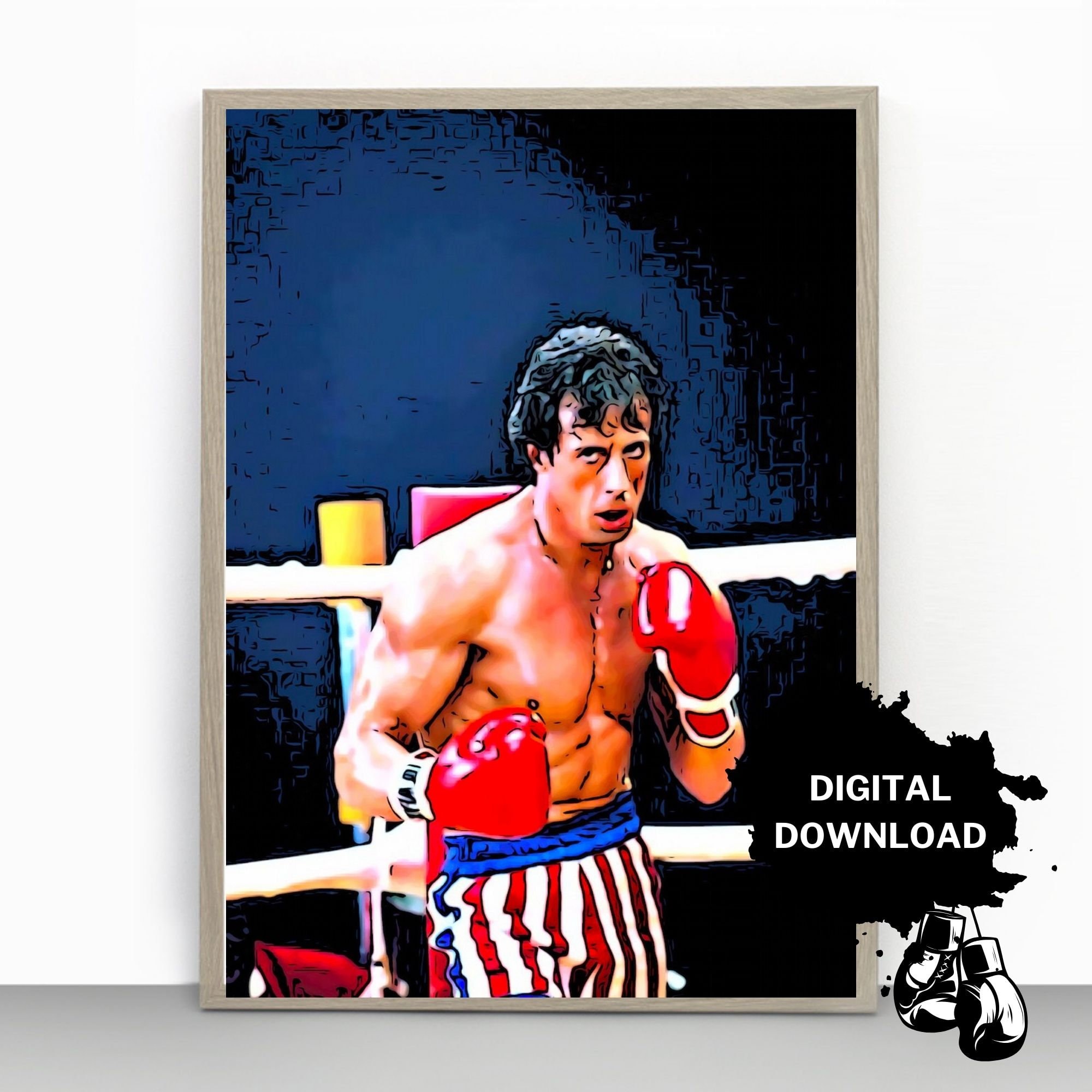 Rocky Balboa Poster, Heavyweight Boxing Icon, Greatest Boxer, Printable ...