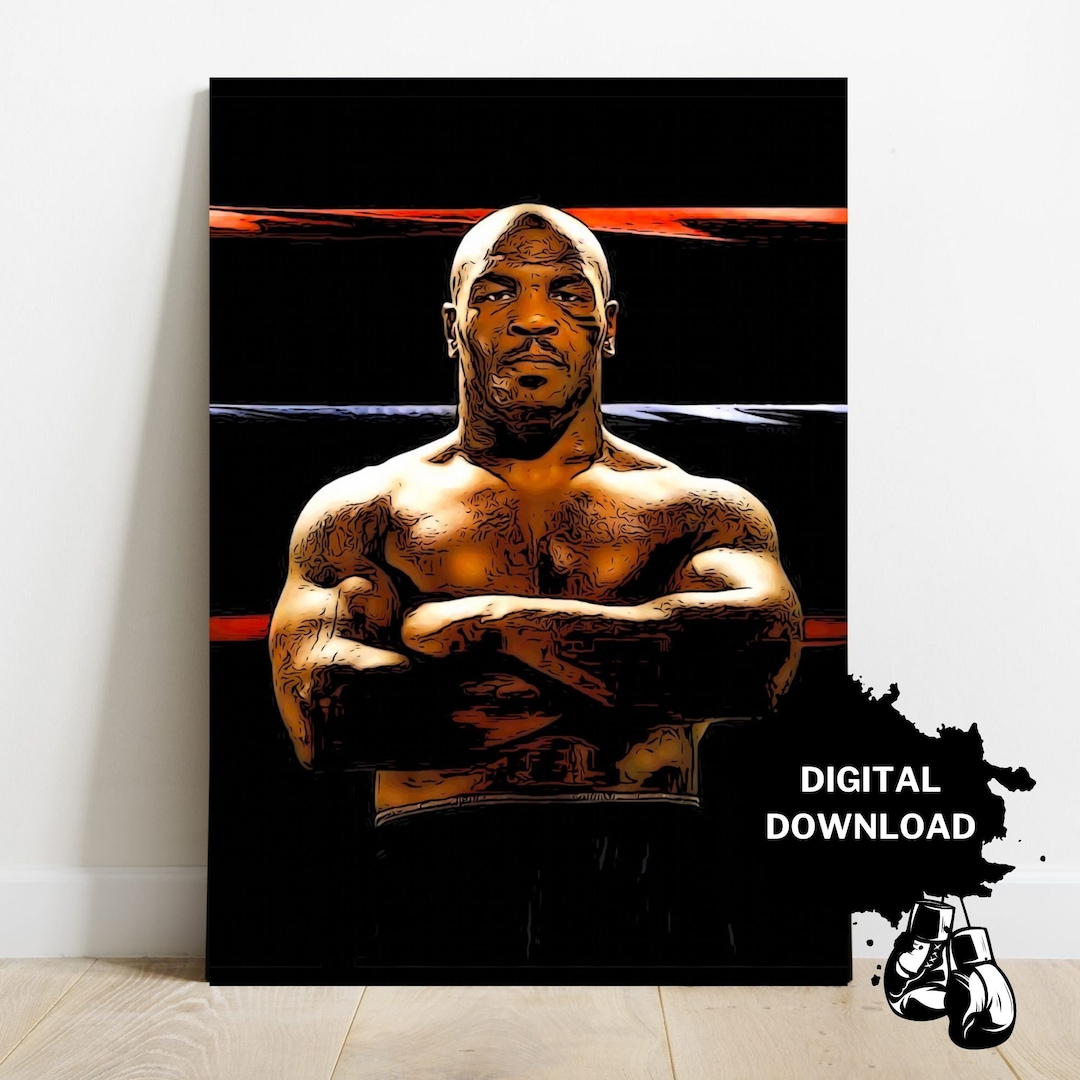 Mike Tyson Boxing Poster, Heavyweight Legend, Boxing Great, Printable ...