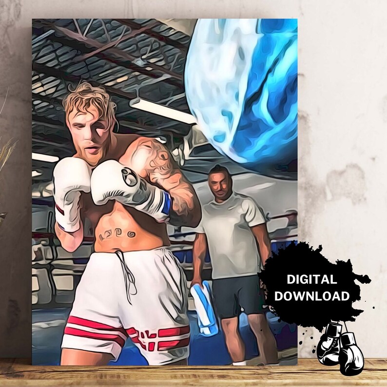 Jake Paul Poster, Printable Poster, Boxing Poster, Influencer ...
