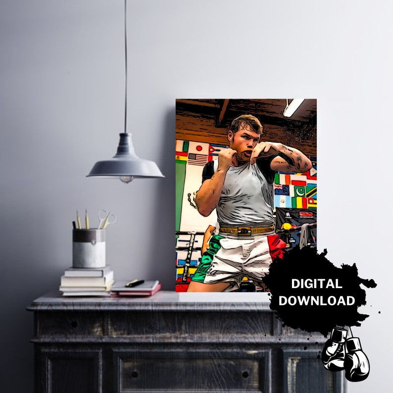 Canelo Alvarez Poster, Printable Wall Poster, Greatest Mexican Boxer ...