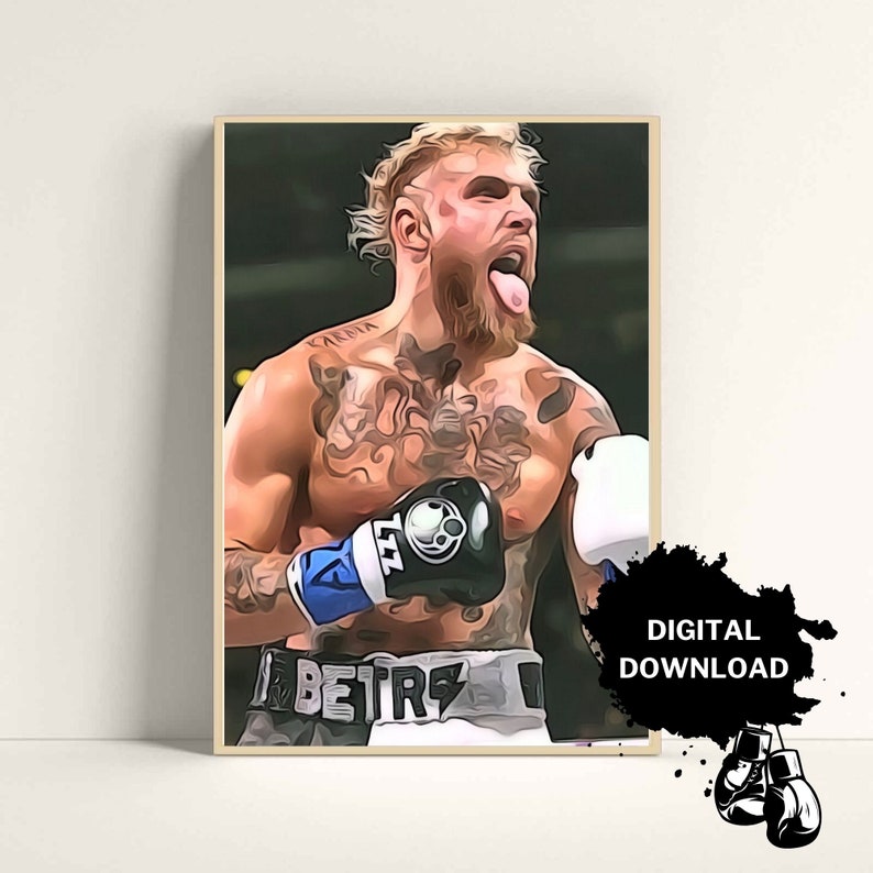 Jake Paul Wall Art, Printable, Boxing Poster, Influencer, Influencer ...