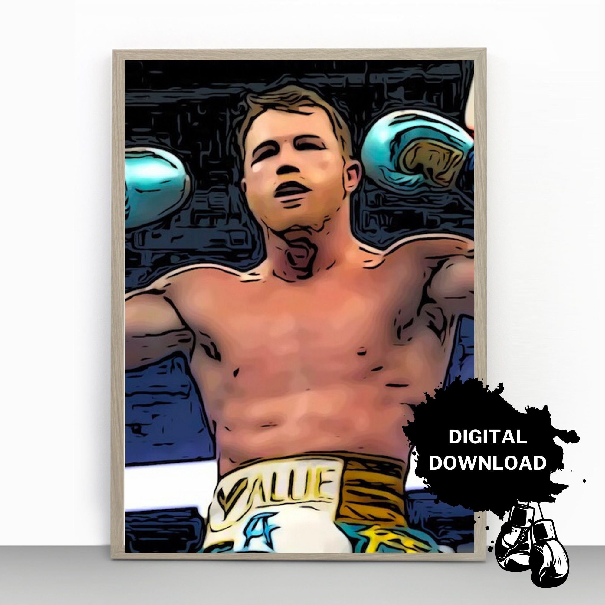 Canelo Alvarez Boxing Poster, Printable Wall Poster, Mexican Undisputed ...