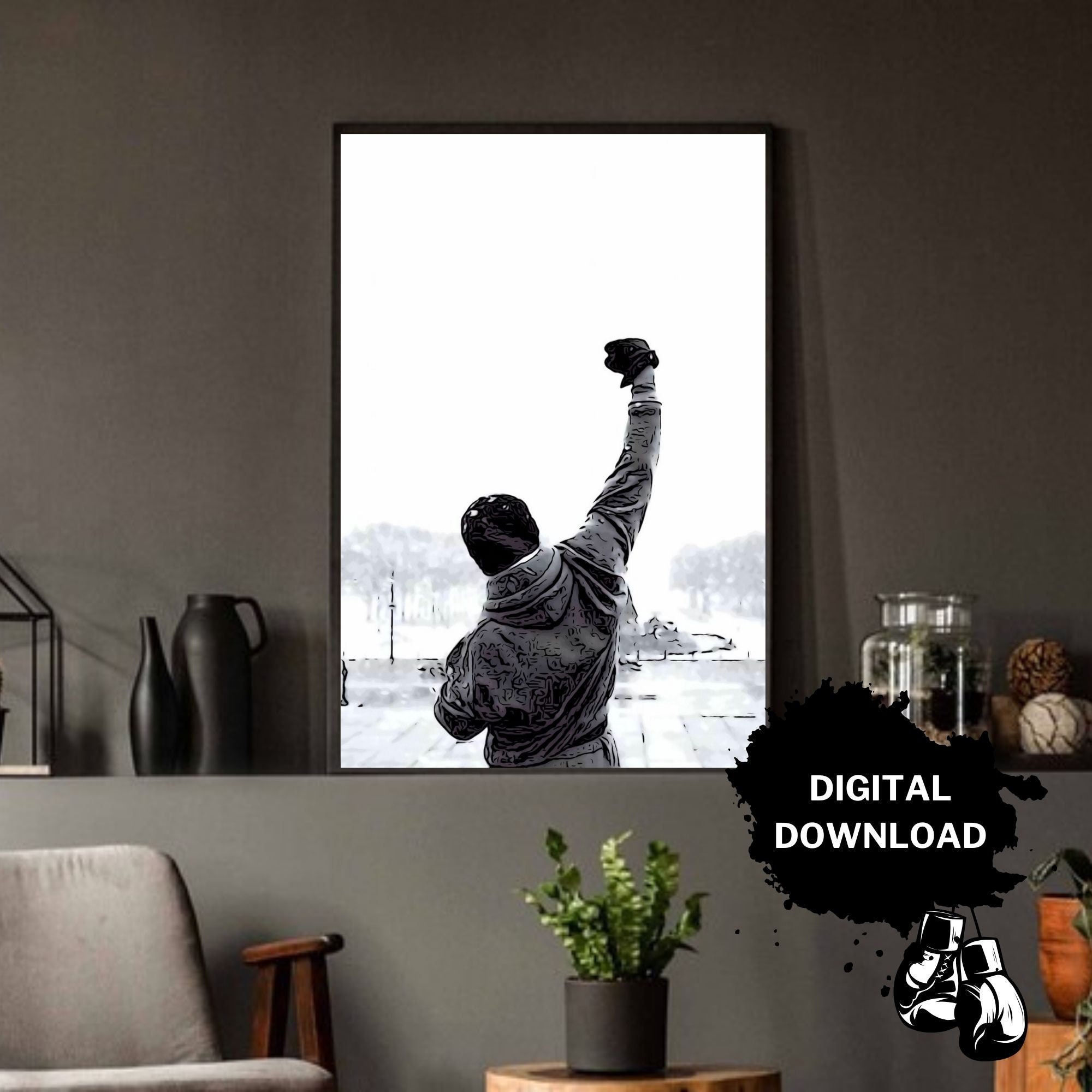 Rocky Balboa Poster, Heavyweight Champion, Boxing Great, Wall Art ...