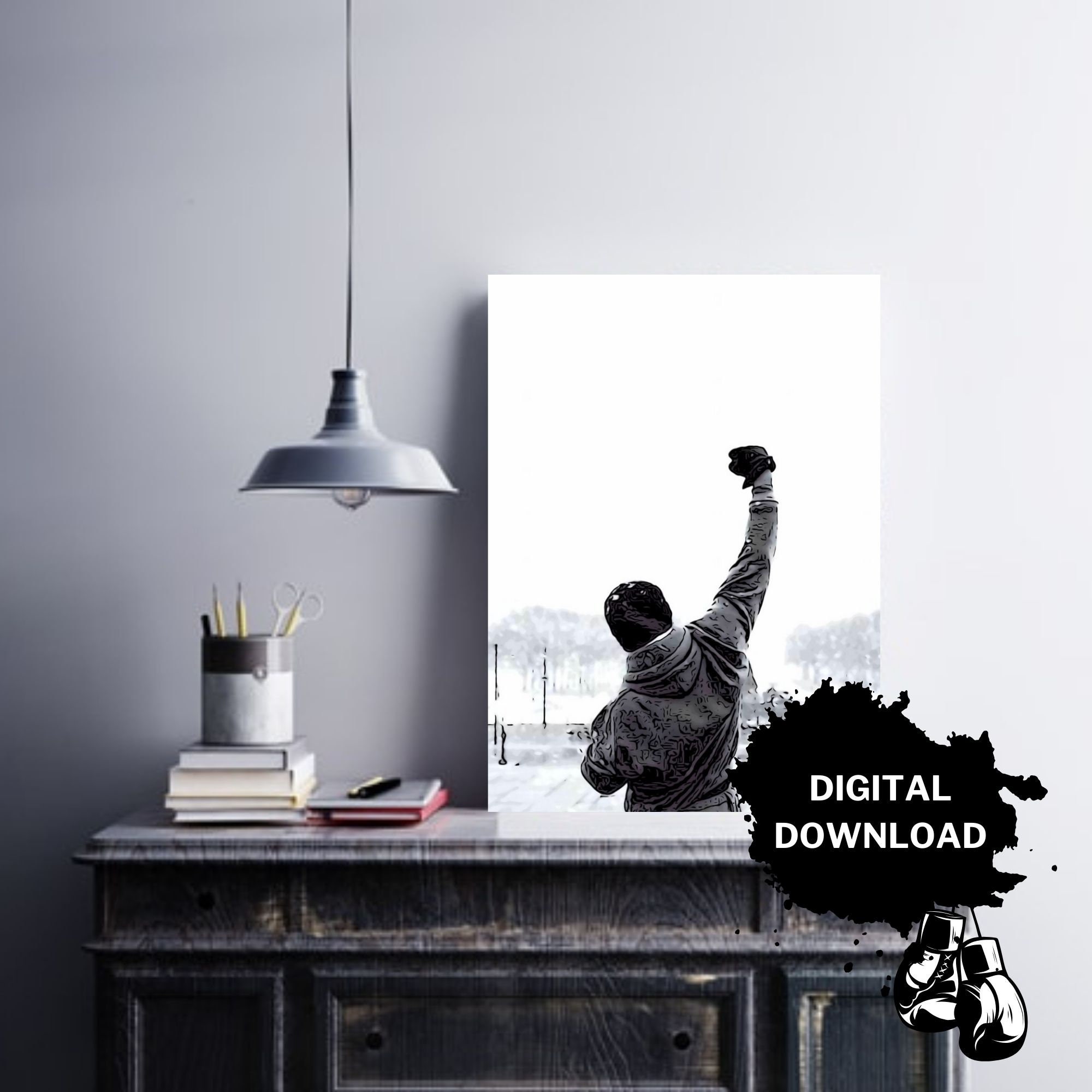 Rocky Balboa Poster, Heavyweight Champion, Boxing Great, Wall Art ...